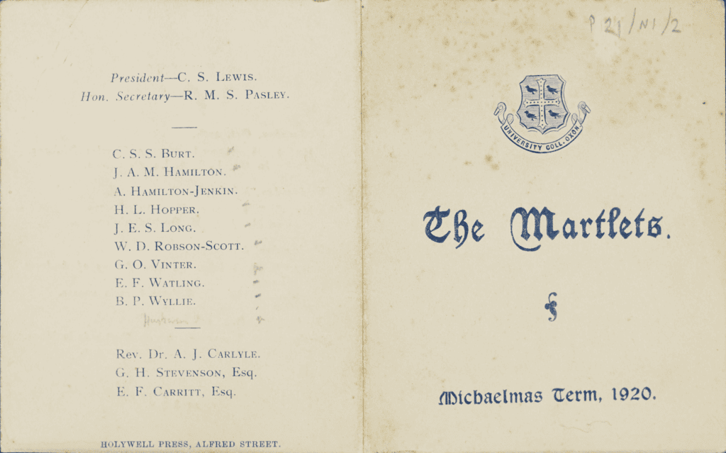 C.S. Lewis as an Undergraduate - CS Lewis words and worldsCS Lewis ...